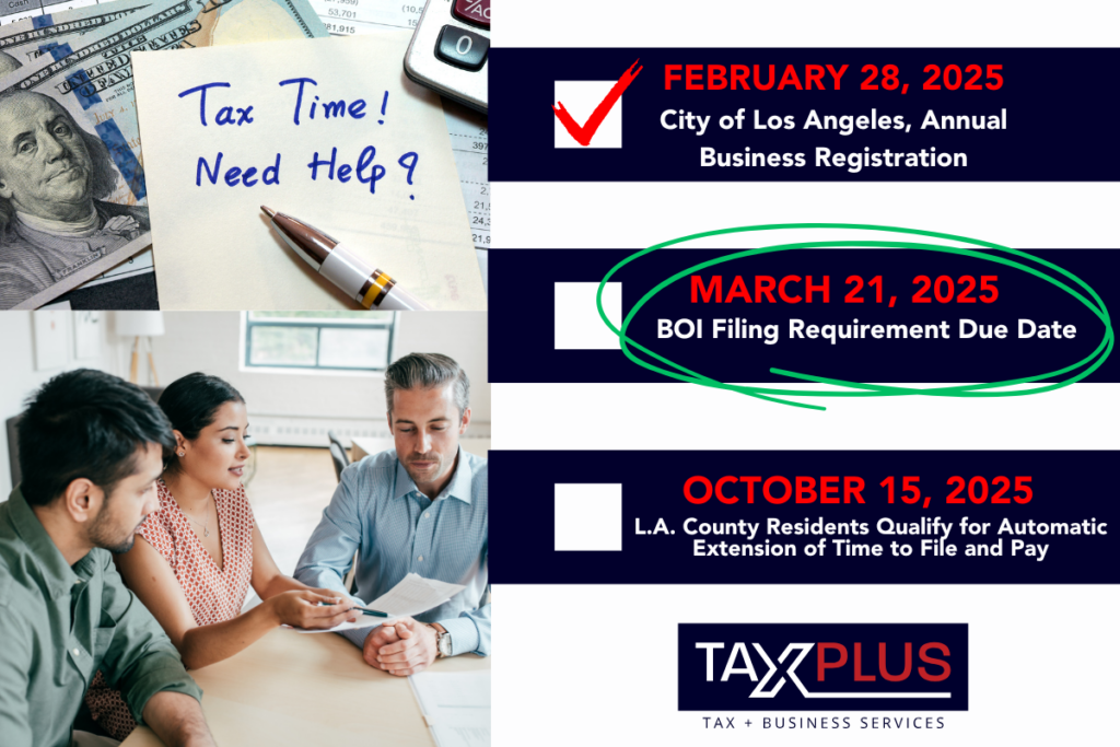 March 15, 2025 S-Corp. and Partnership Deadline Approaching - Tax Plus